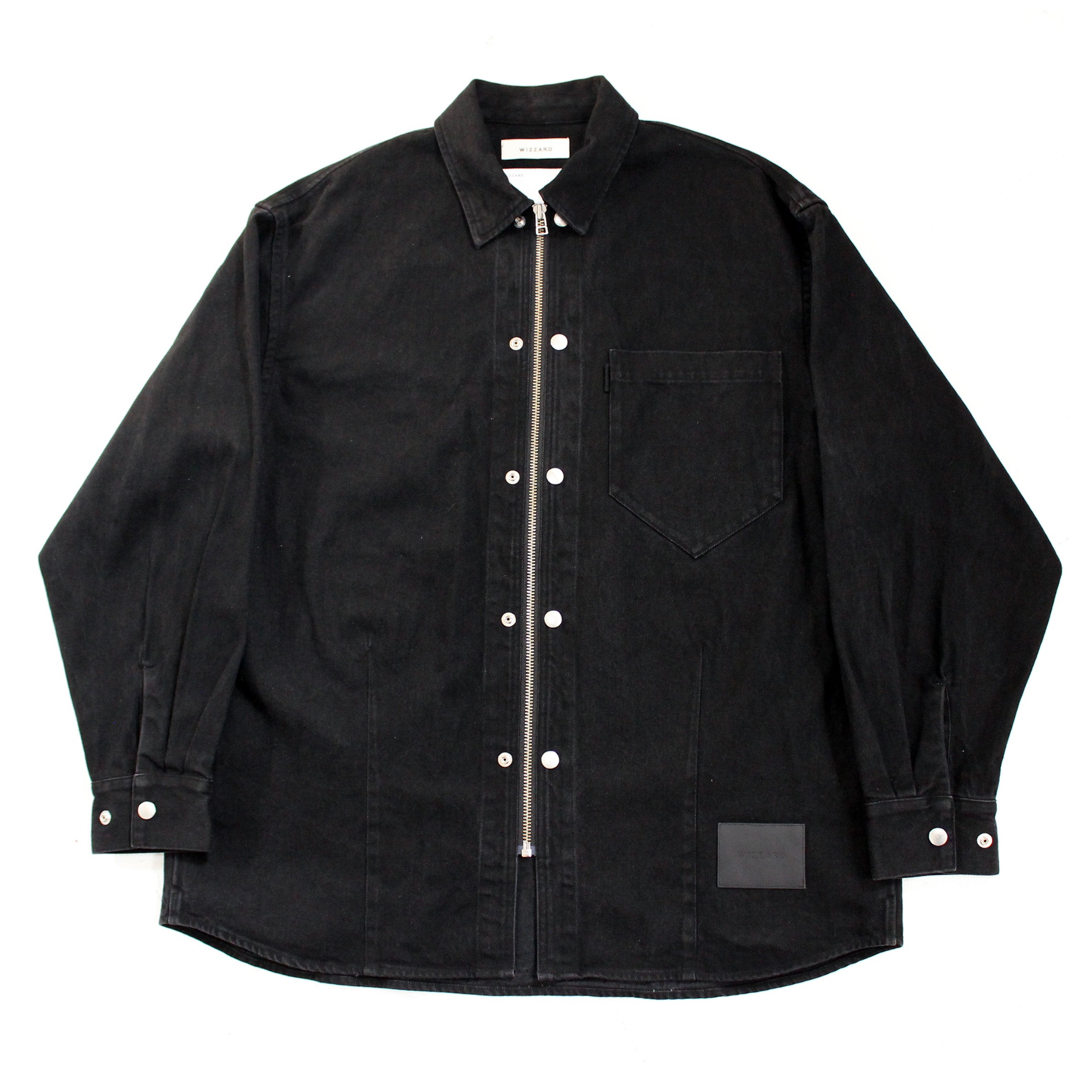 Wizzard Denim Shirt Jacket - Black – LASTLY